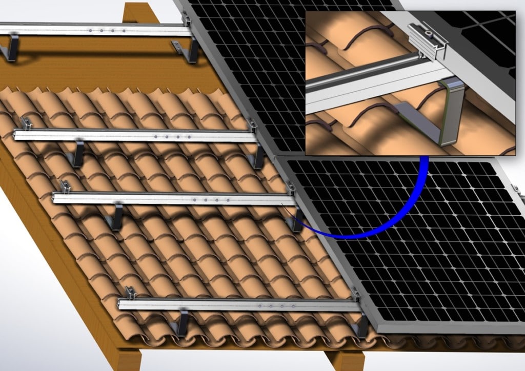 Quick-fixture hook profile system for Mediterranean style roof | Apricus
