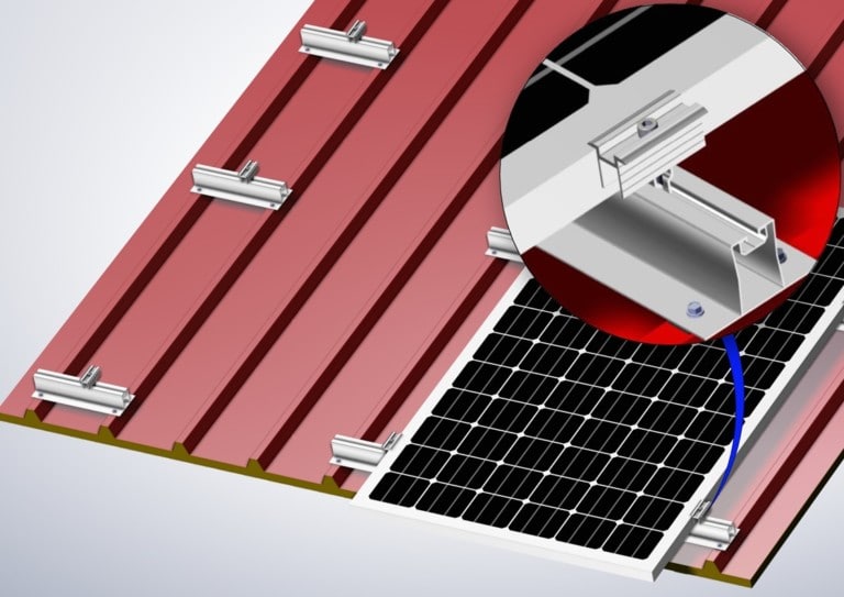 Quick-fixture panel system for trapezoidal roofs | Apricus